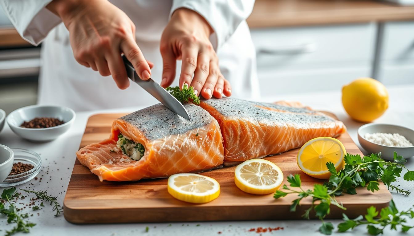 Savor the Flavor: Lemon Glazed Stuffed Salmon Recipe
